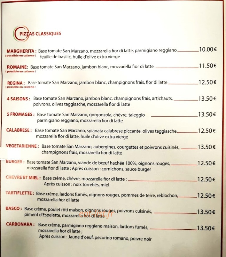 Di Nappo à Oyonnax - menu et photos