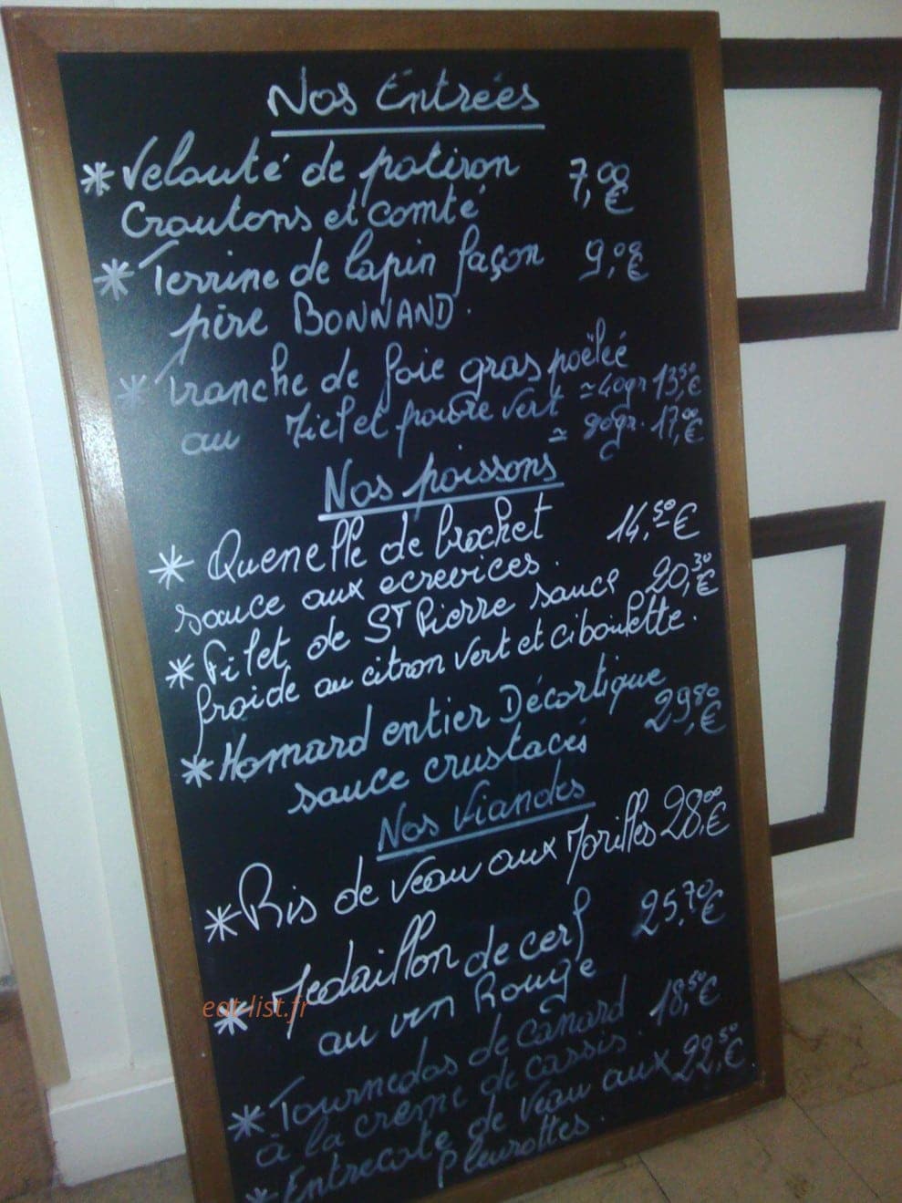 La renaissance à Oyonnax - menu et photos