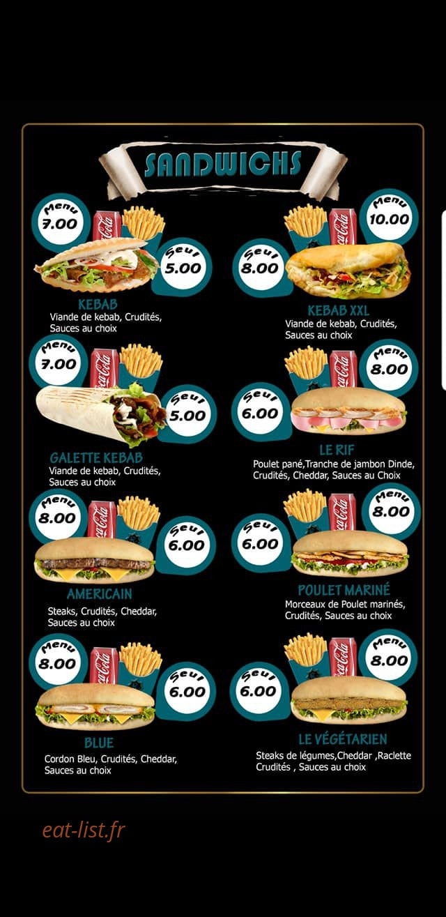 Le rif à Culoz - menu et photos