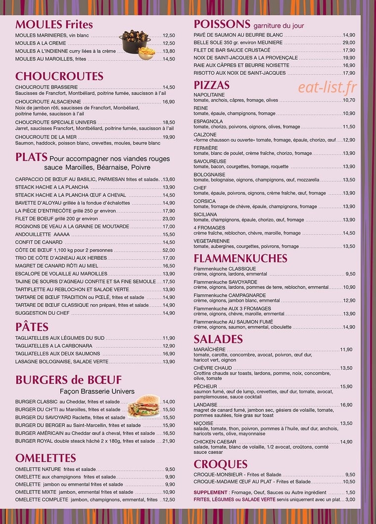 Le Grand Café de l'Univers à Saint Quentin - menu et photos