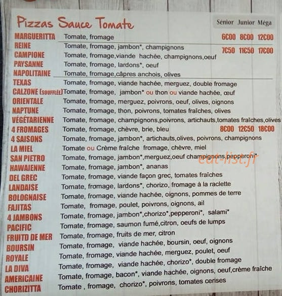 Pizza Service Food à Saint Quentin - menu et photos
