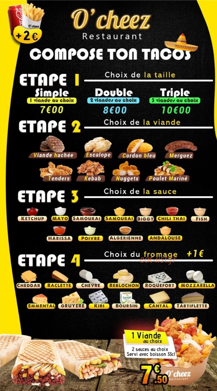 O’cheez à Chateau Thierry - menu et photos