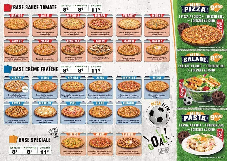 Pizza Foot à Montlucon - menu et photos