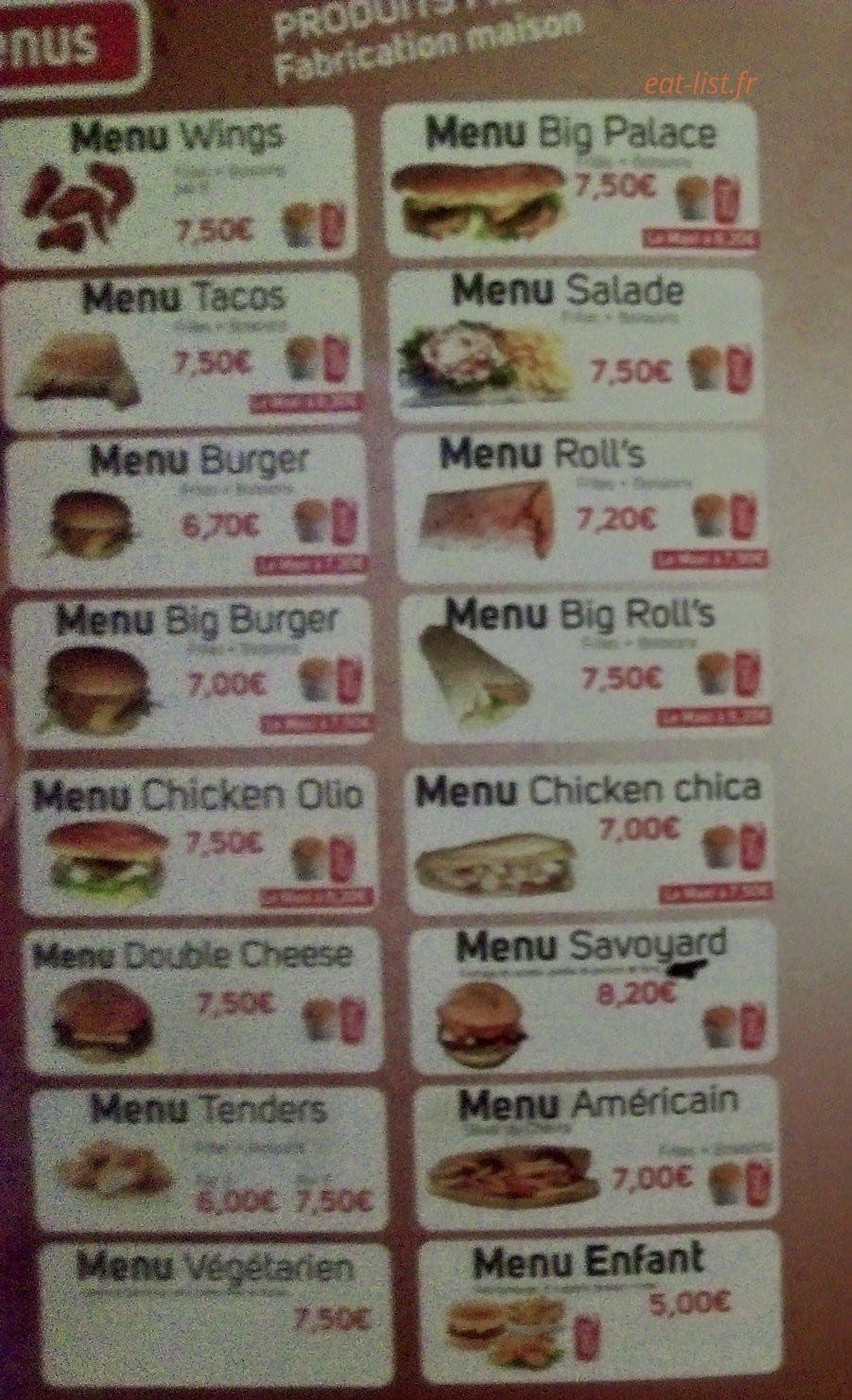 Chicken Vil à Gap - menu et photos