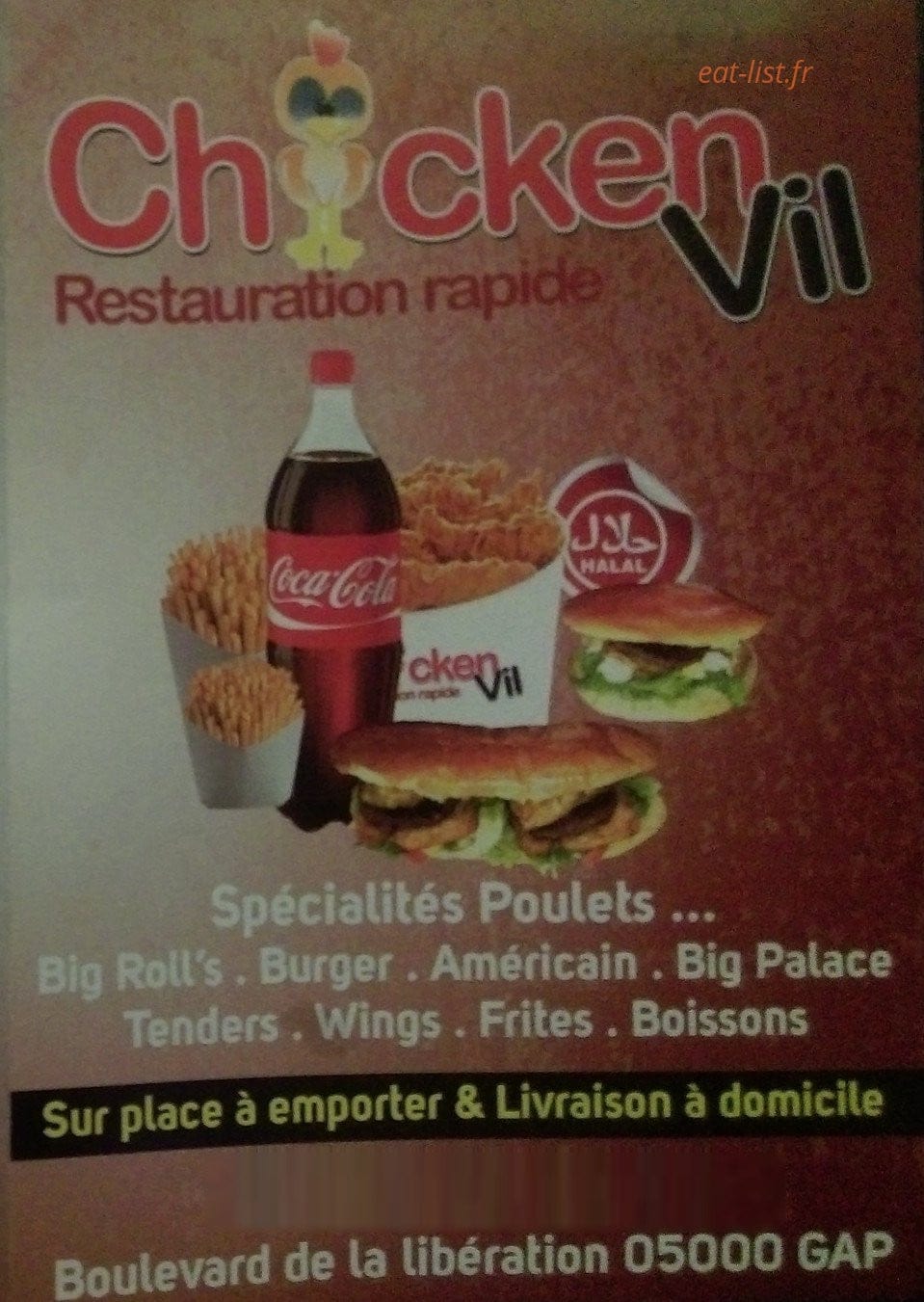 Chicken Vil à Gap - menu et photos