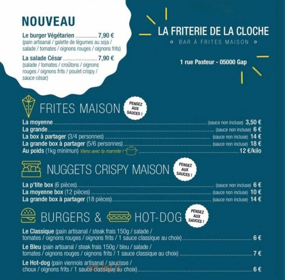 La Friterie de la Cloche à Gap - menu et photos