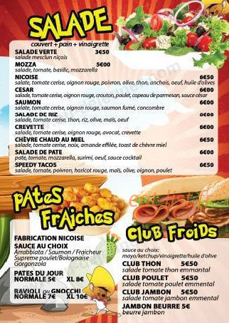 Speedy Tacos à Nice - menu en ligne