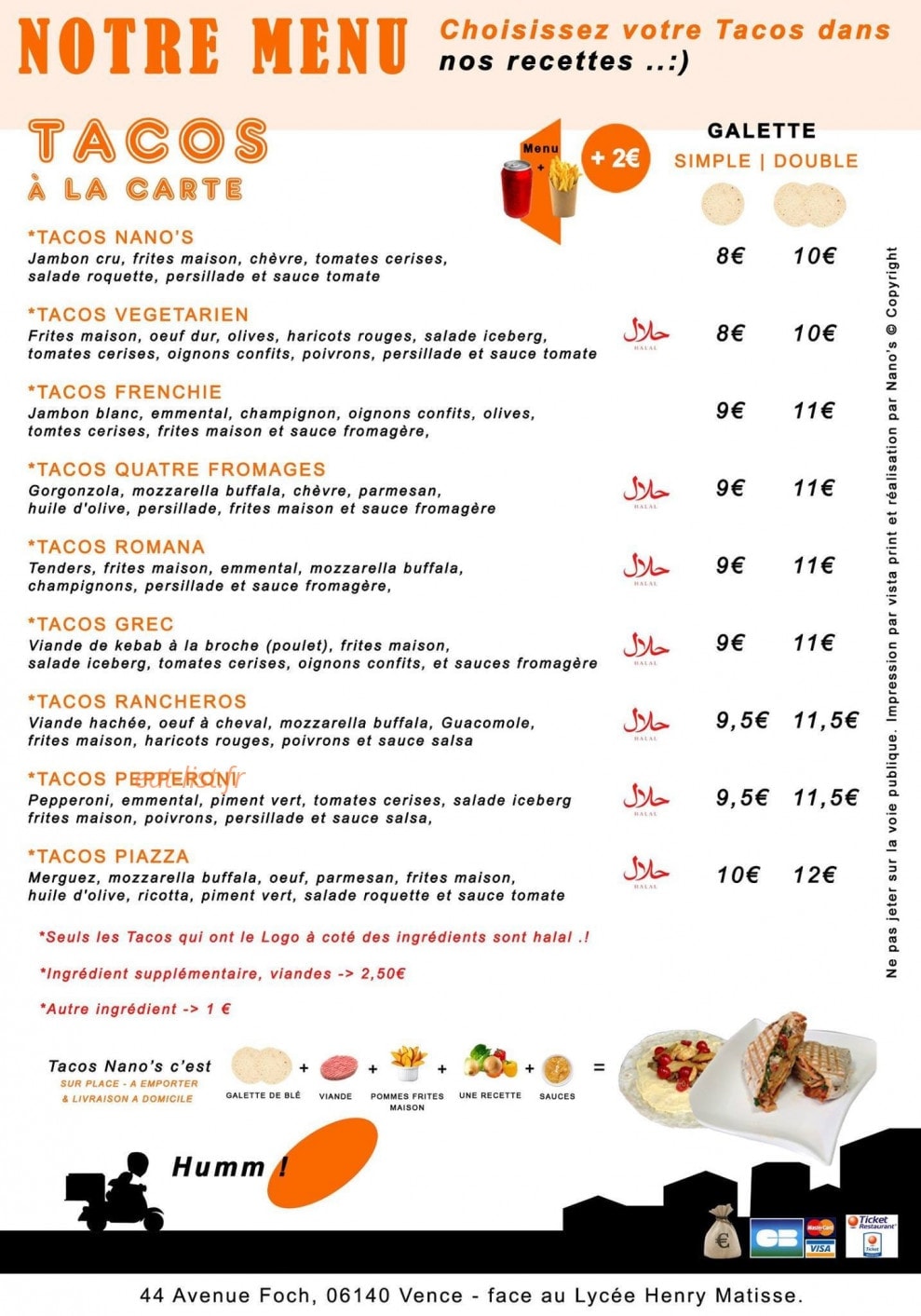Nano's à Vence - menu et photos