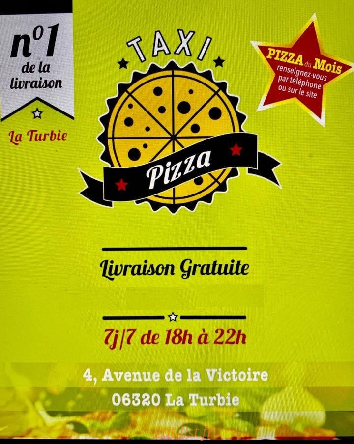 Taxi Pizza à La Turbie - menu et photos