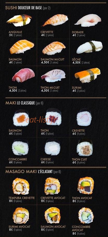 Aya Sushi à Cagnes sur Mer - menu et photos