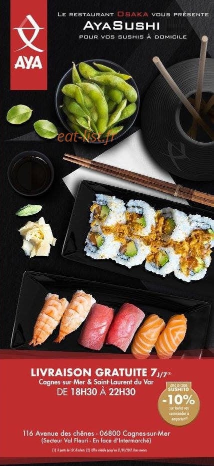 Aya Sushi à Cagnes sur Mer - menu et photos