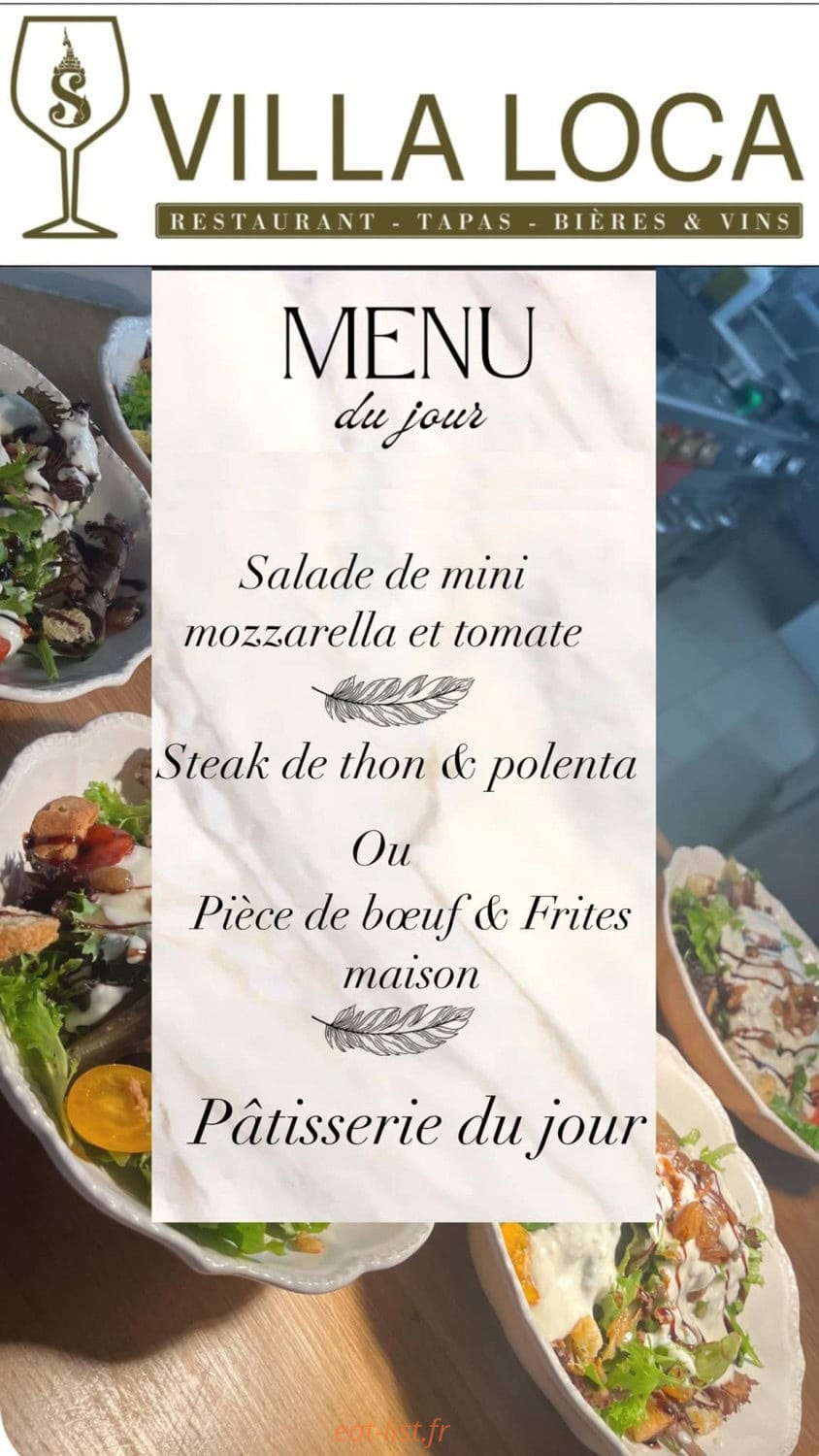 Villa Loca à Rieux De Pelleport - menu et photos
