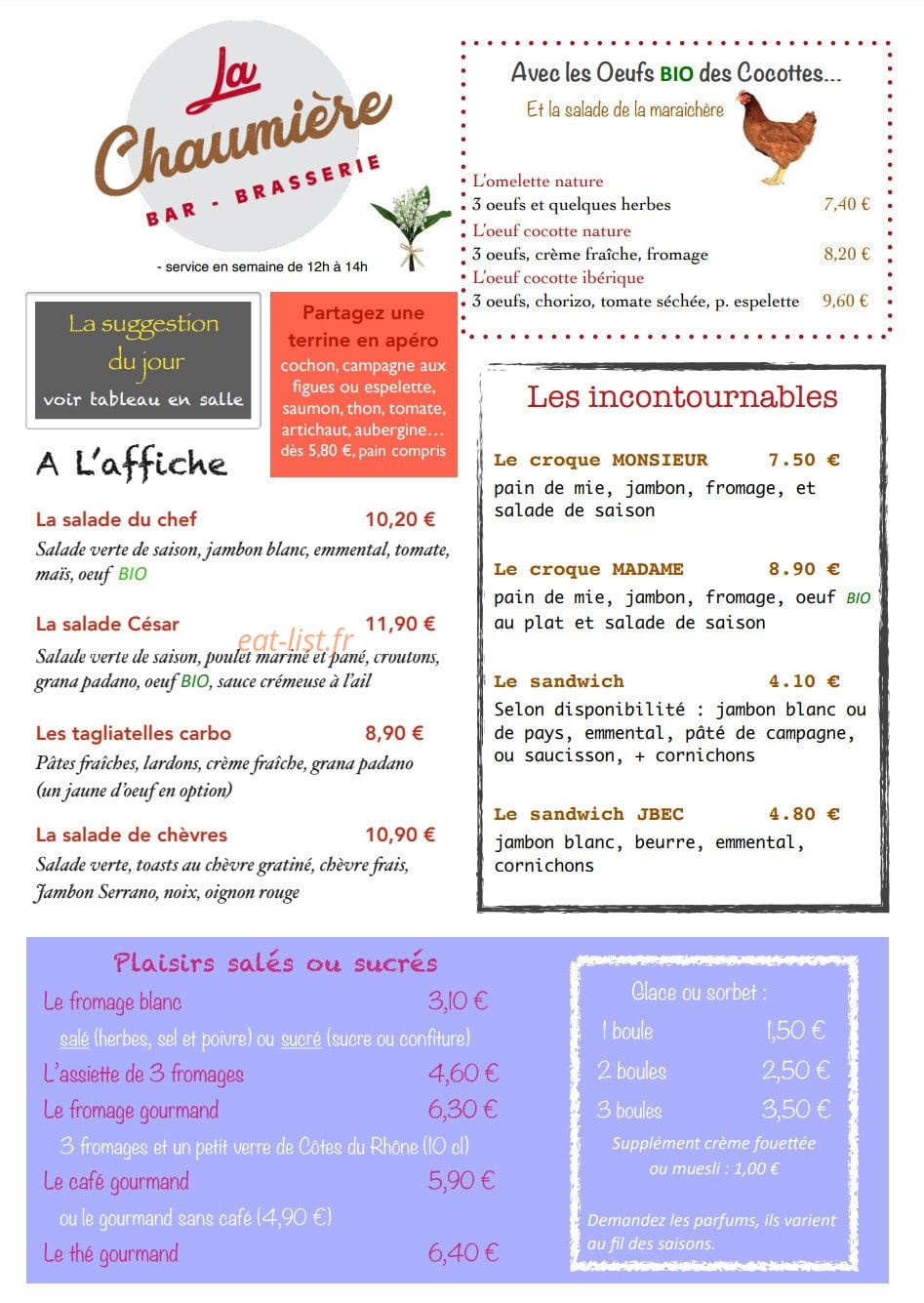 La Chaumière à Troyes - menu et photos