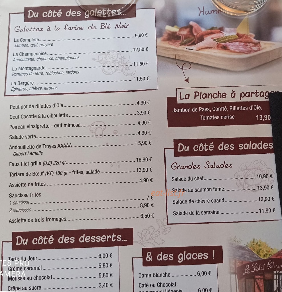 Le Petit Champenois à Lusigny sur Barse - menu et photos