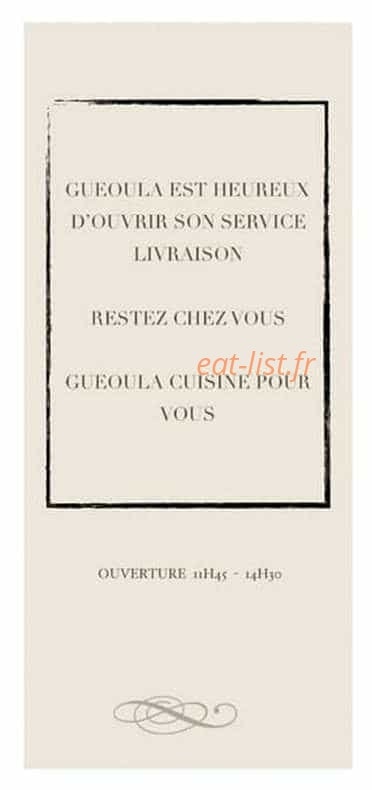 Gueoula à Marseille 6 - menu et photos
