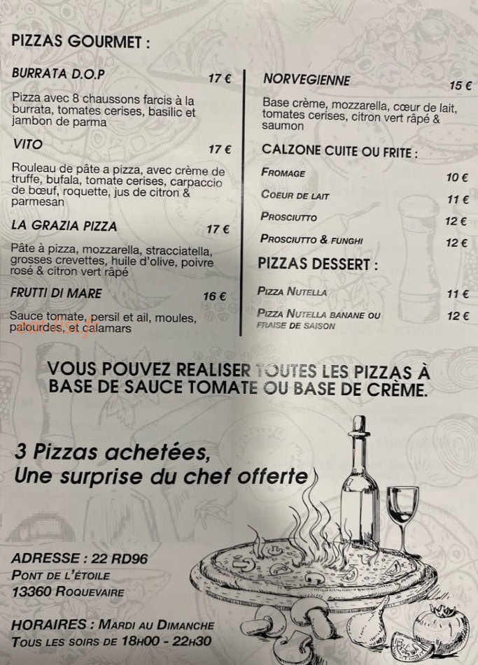 La grazia pizza à Roquevaire - menu et photos