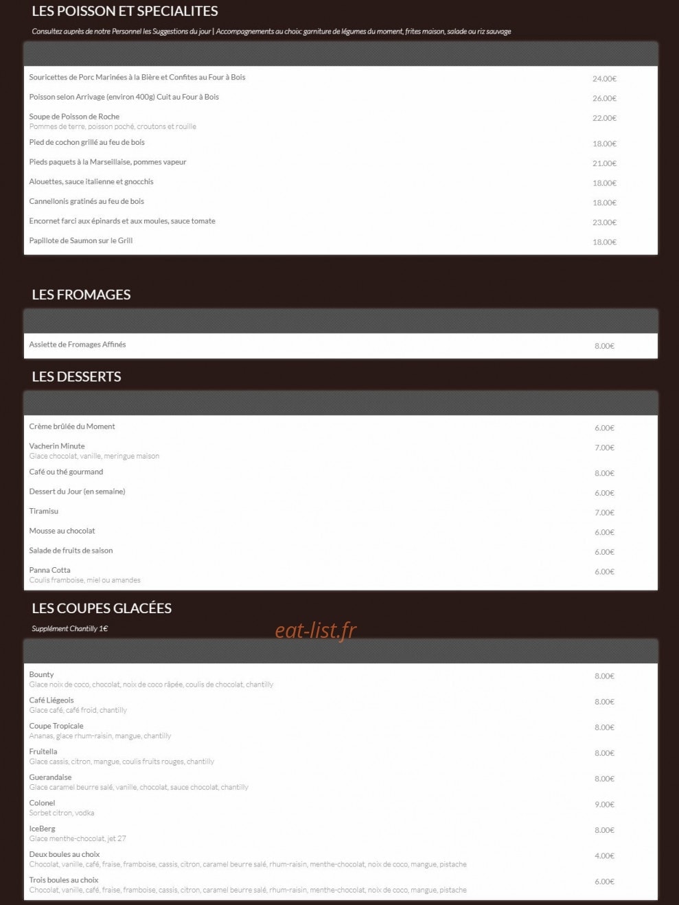 Le Clos à Gemenos - menu et photos