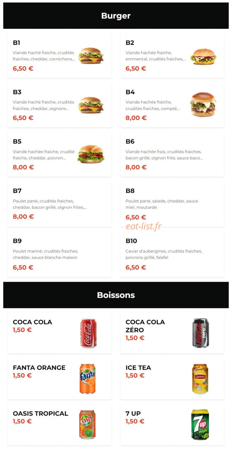 Le kb à Caen - menu et photos