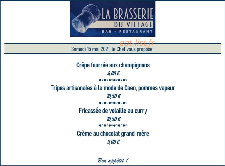Brasserie du Village à Merville Franceville Plag - menu et photos