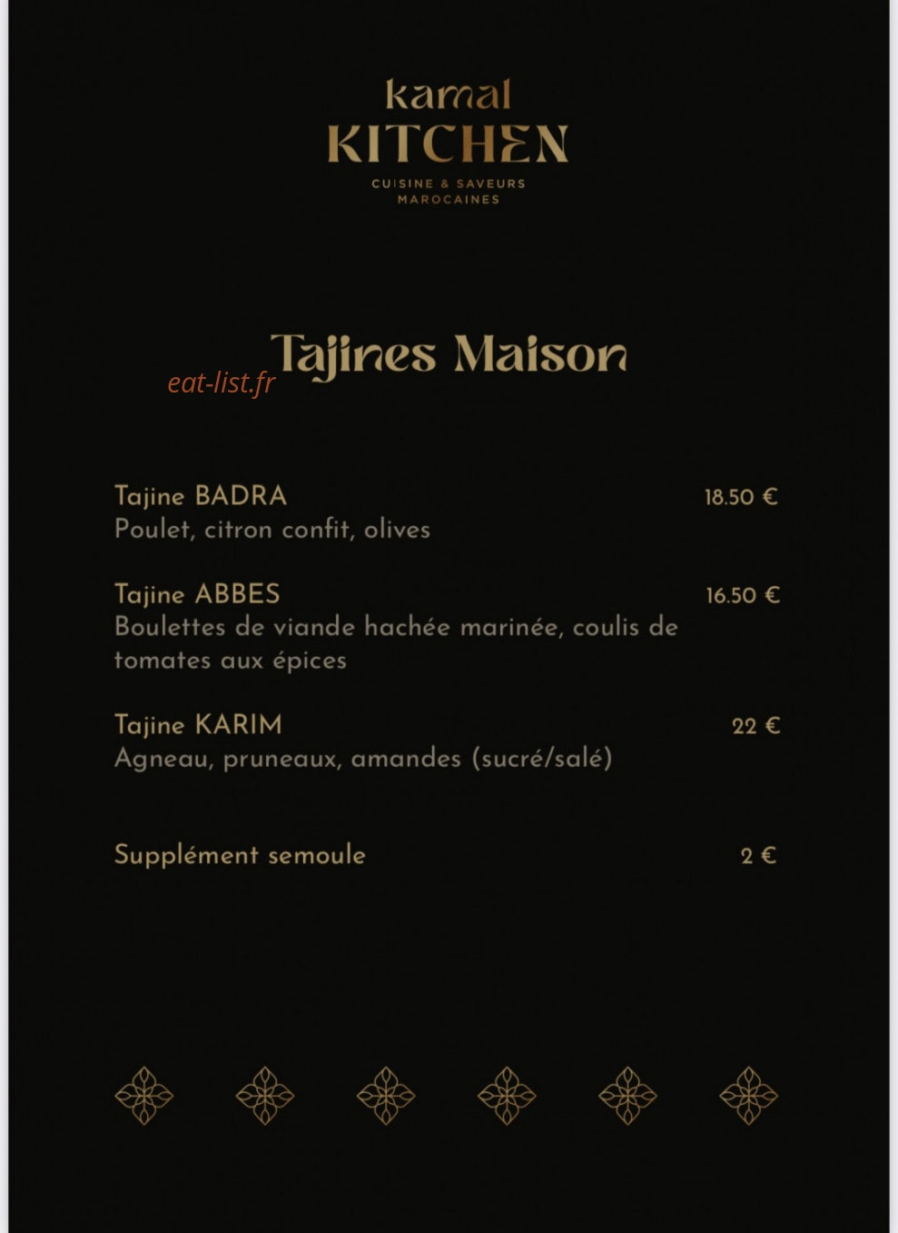 Kamal Kitchen à La Rochefoucauld-en-Angoumois - menu et photos