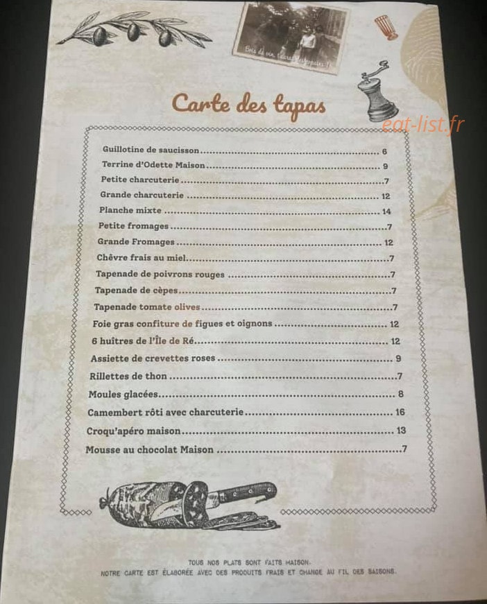 Les copains d'abord à La Rochelle - menu et photos
