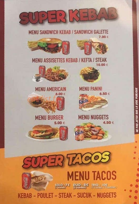 Super Kebab Super Tacos à Rochefort - menu et photos
