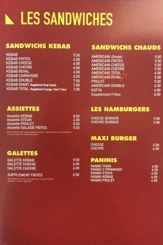 Super Kebab Super Tacos à Rochefort - menu et photos
