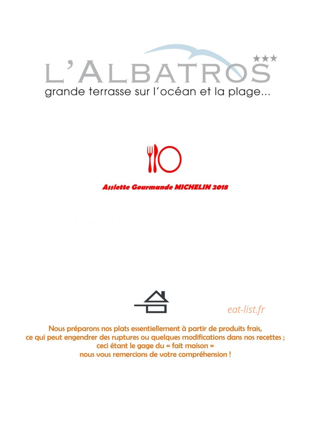 L'Albatros à Saint Trojan les Bains - menu et photos