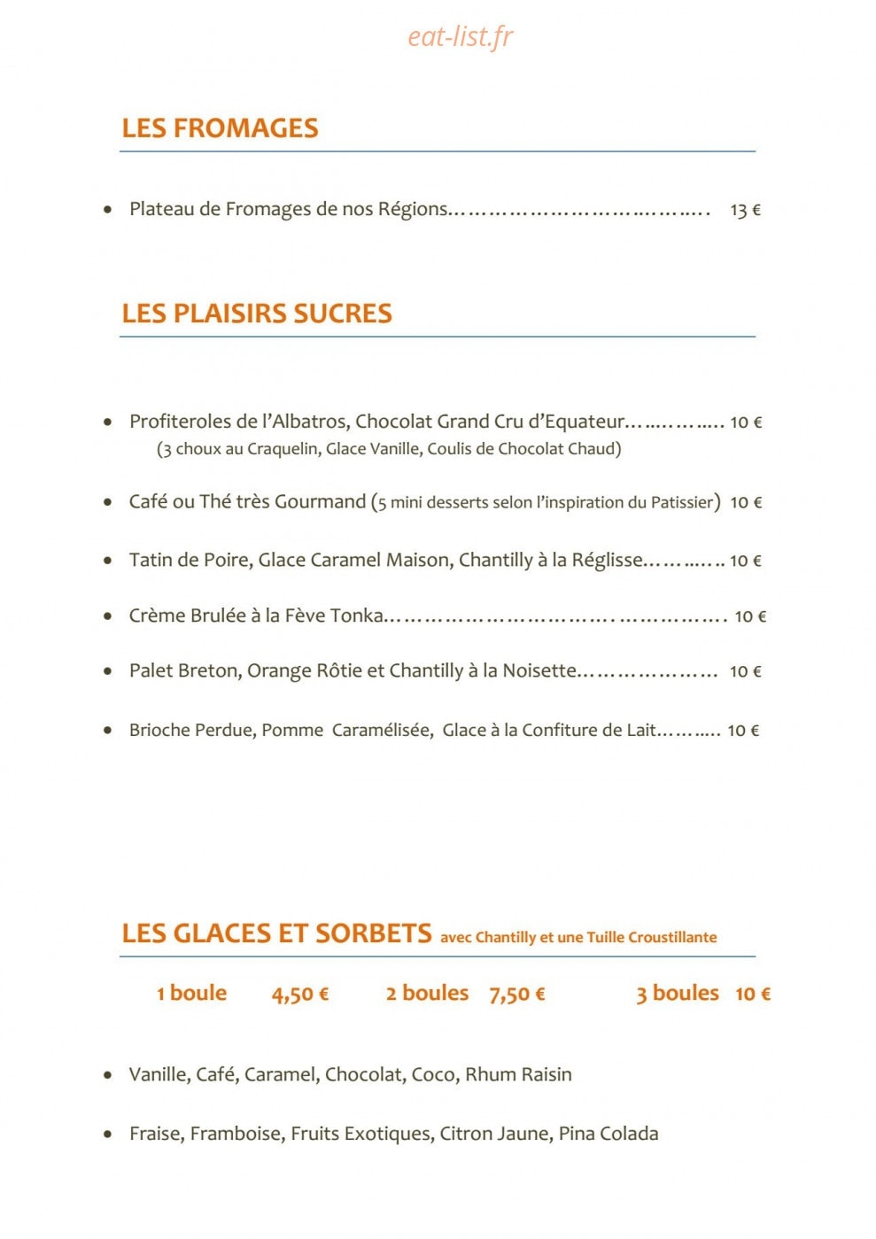 L'Albatros à Saint Trojan Les Bains - menu et photos