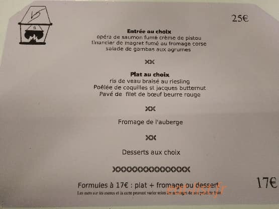 Auberge du Vieux Domaine à Vierzon - menu et photos