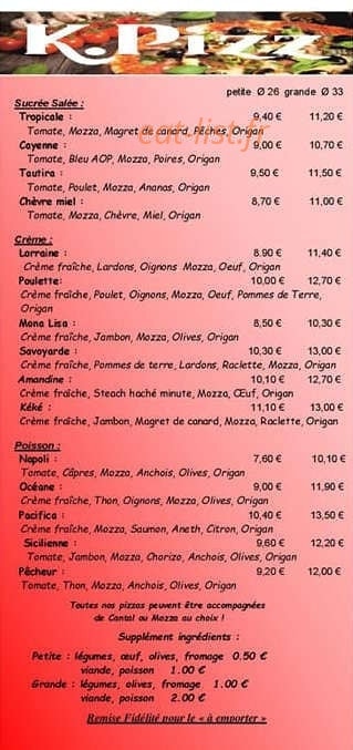 k.pizz à Tulle - menu et photos