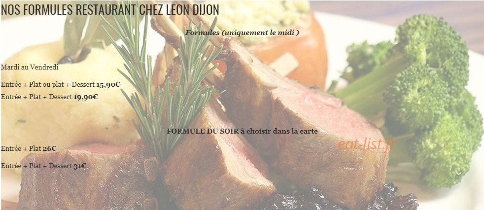 Chez Léon à Dijon - menu et photos