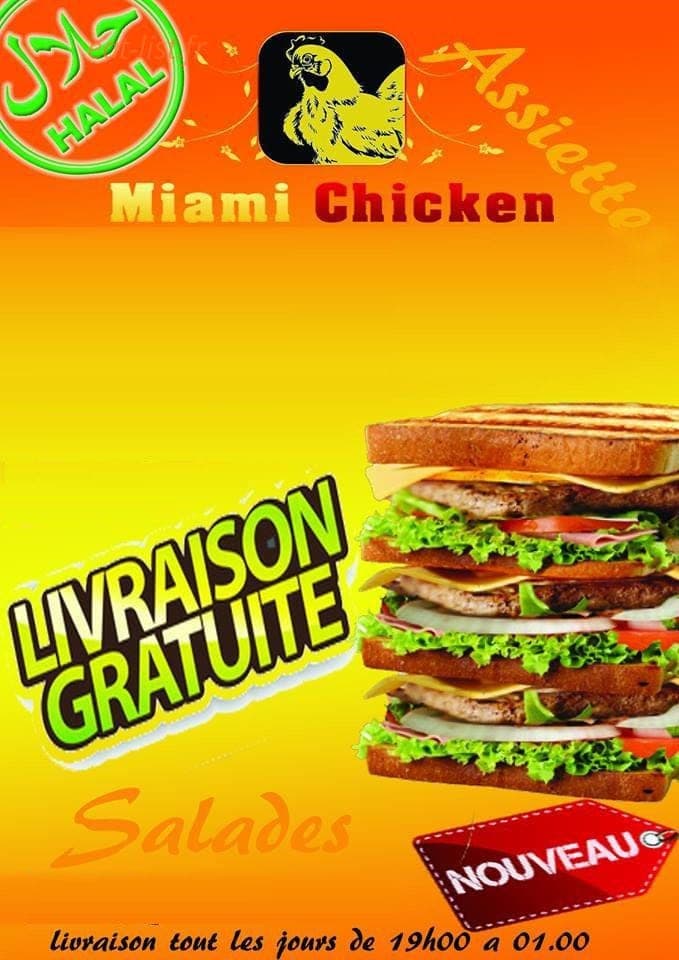 Miami chicken à Saint Brieuc - menu et photos