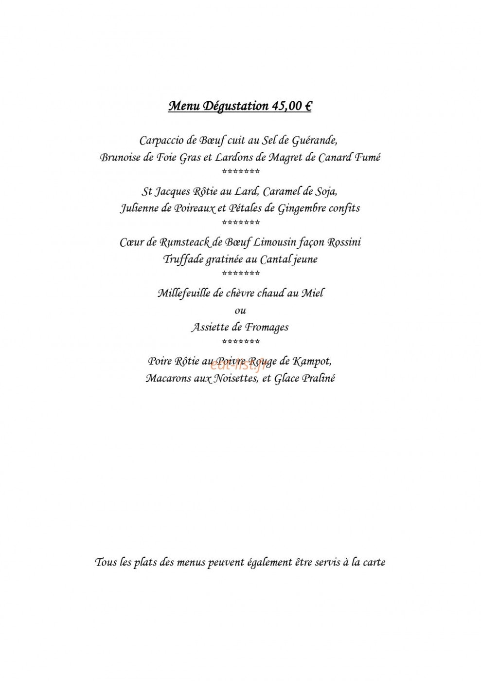 Le Fil du Temps à Saint Feyre - menu et photos