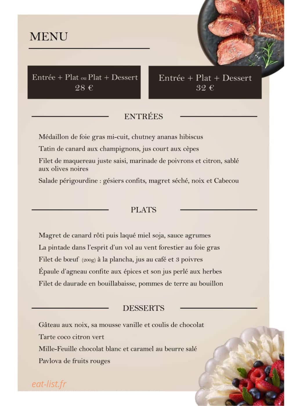 Aux Multiples Saveurs à Villefranche du Perigord - menu et photos