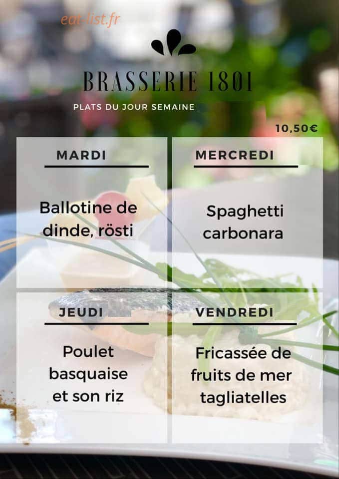 Brasserie 1801 à Montbeliard - menu et photos