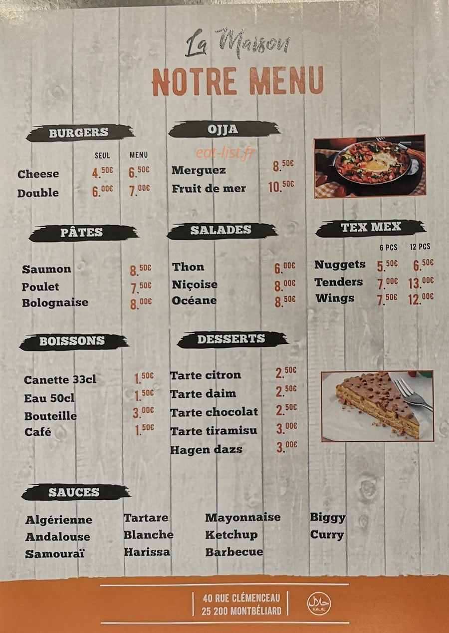Pizza la maison à Montbeliard - menu et photos