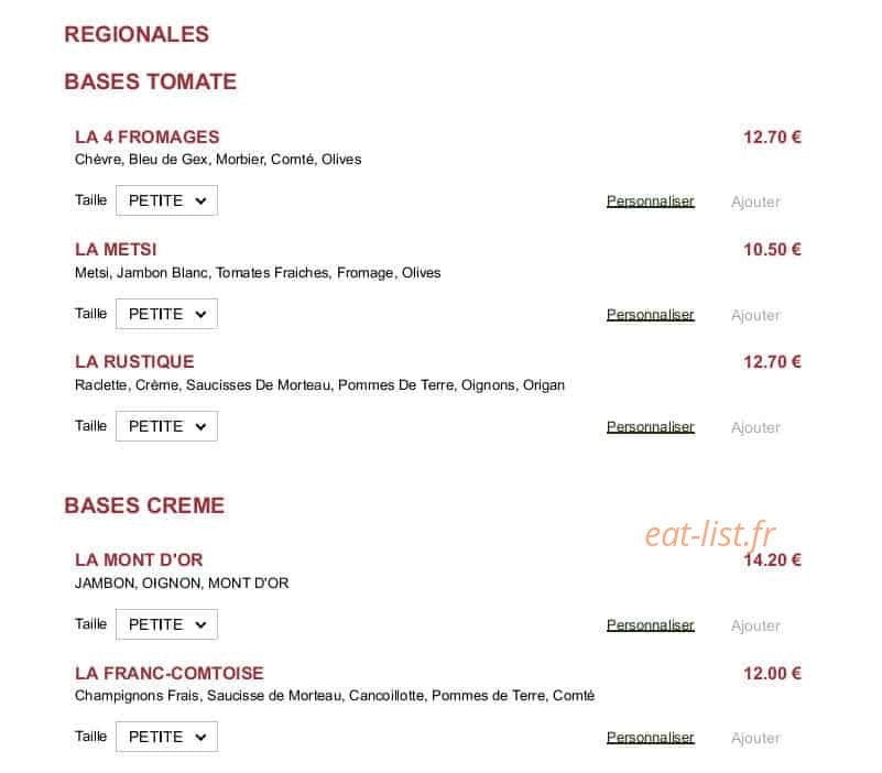 Le Tremplin à Metabief - menu et photos