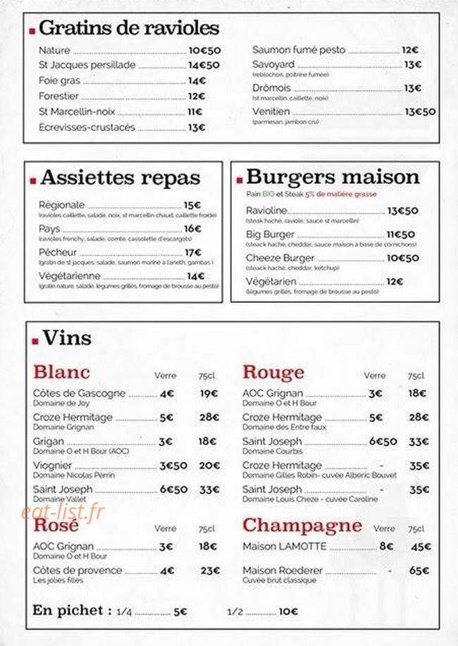 La ravioline à Valence - menu et photos