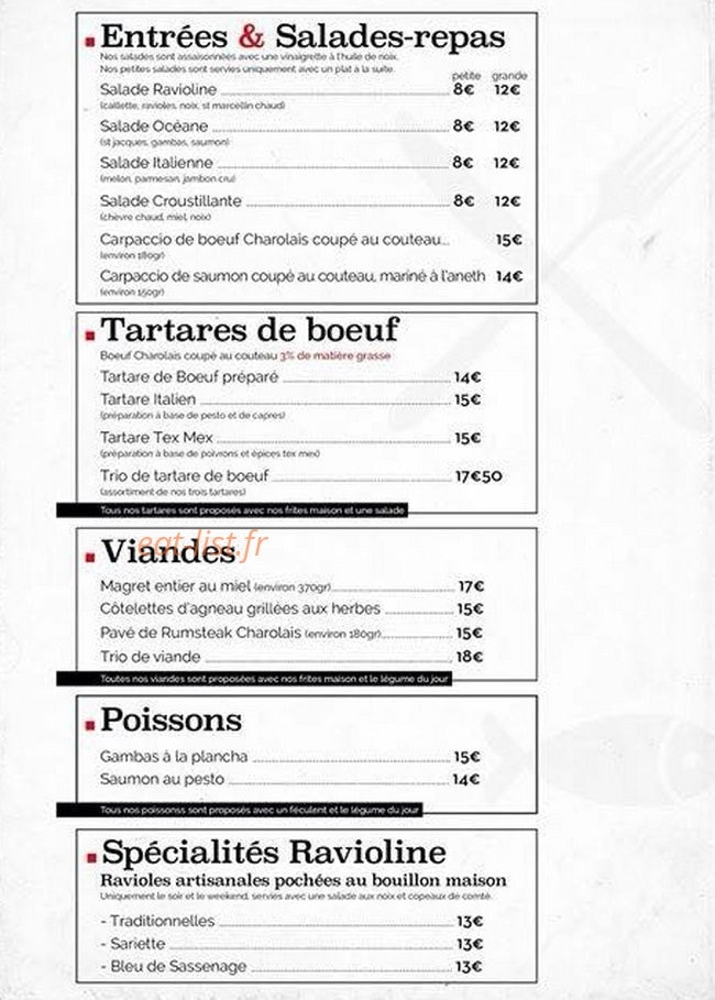 La ravioline à Valence - menu et photos