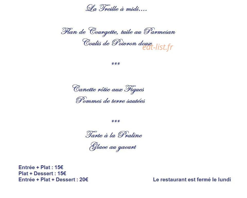 La Treille Muscate à Cliousclat - menu et photos