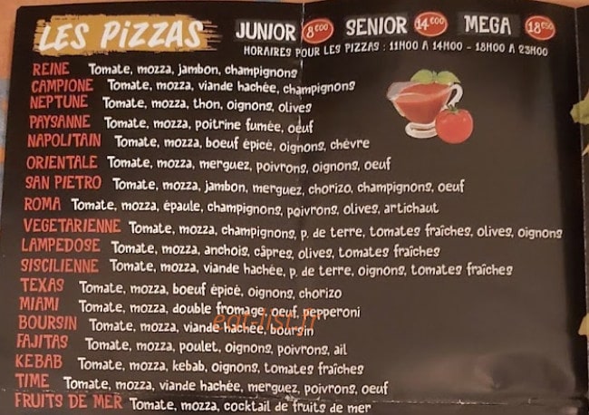 Time Pizza à Evreux - menu et photos