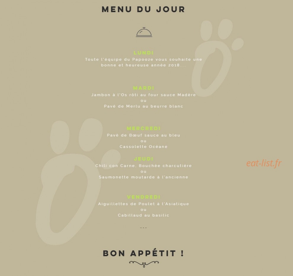 Le Papooze à Chartres - menu et photos