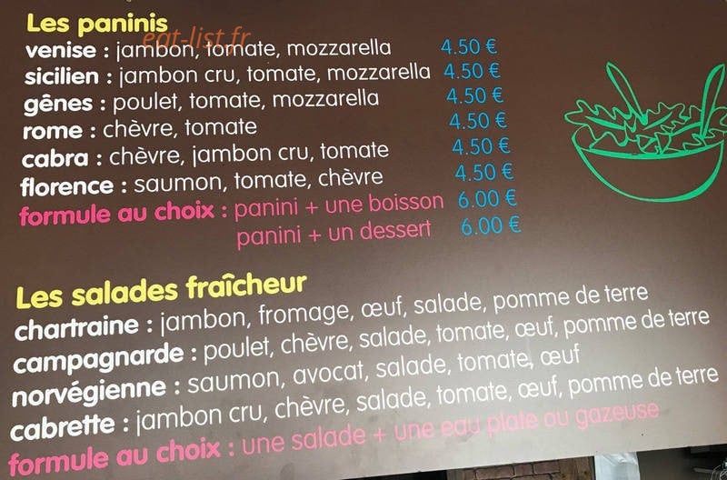 Sur Le Pouce à Chartres - menu et photos