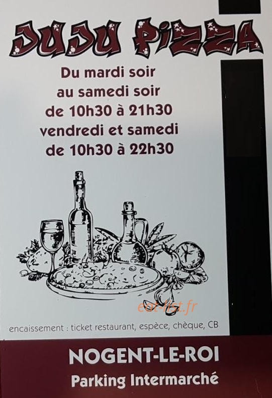 Juju Pizza à Nogent le Roi - menu et photos