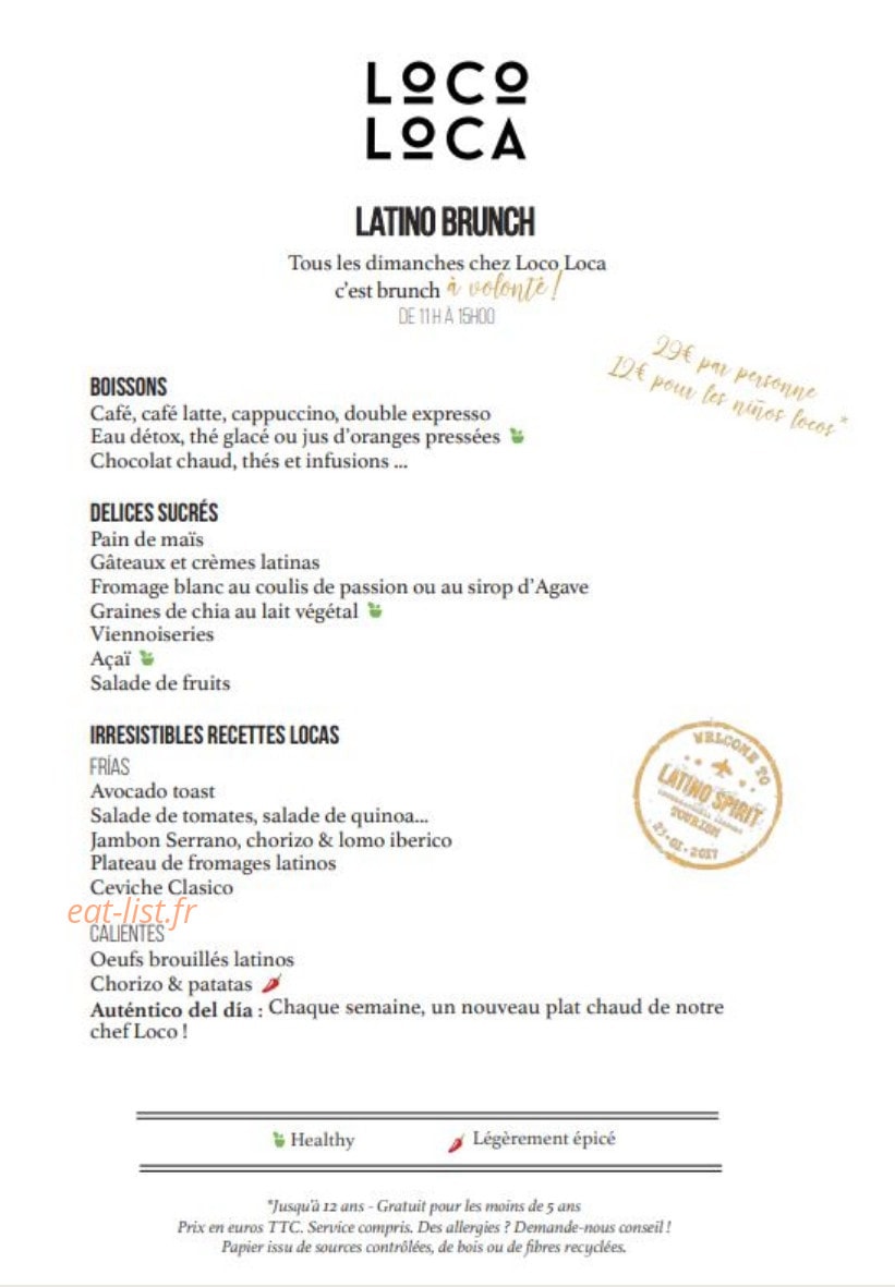 Loco Loca à Brest - menu et photos