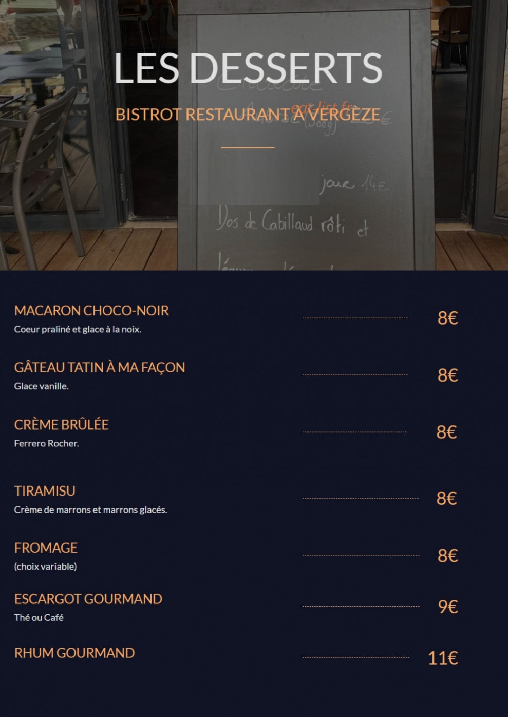 Bistrot Escargot à Vergeze - menu et photos