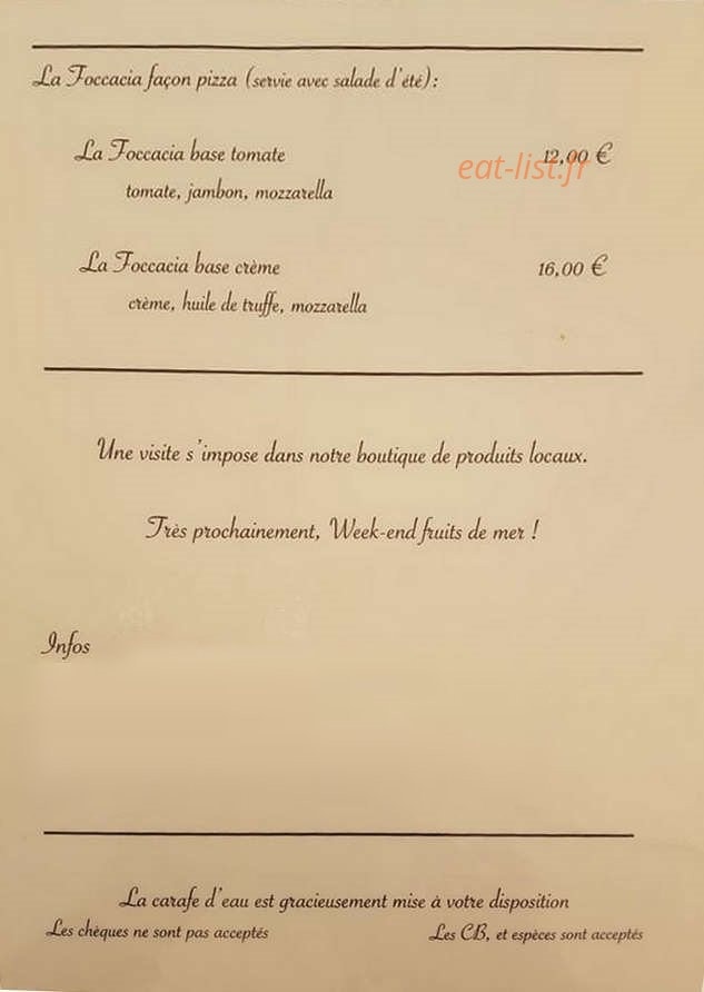 Le clos des Gourmandises à Vezenobres - menu et photos