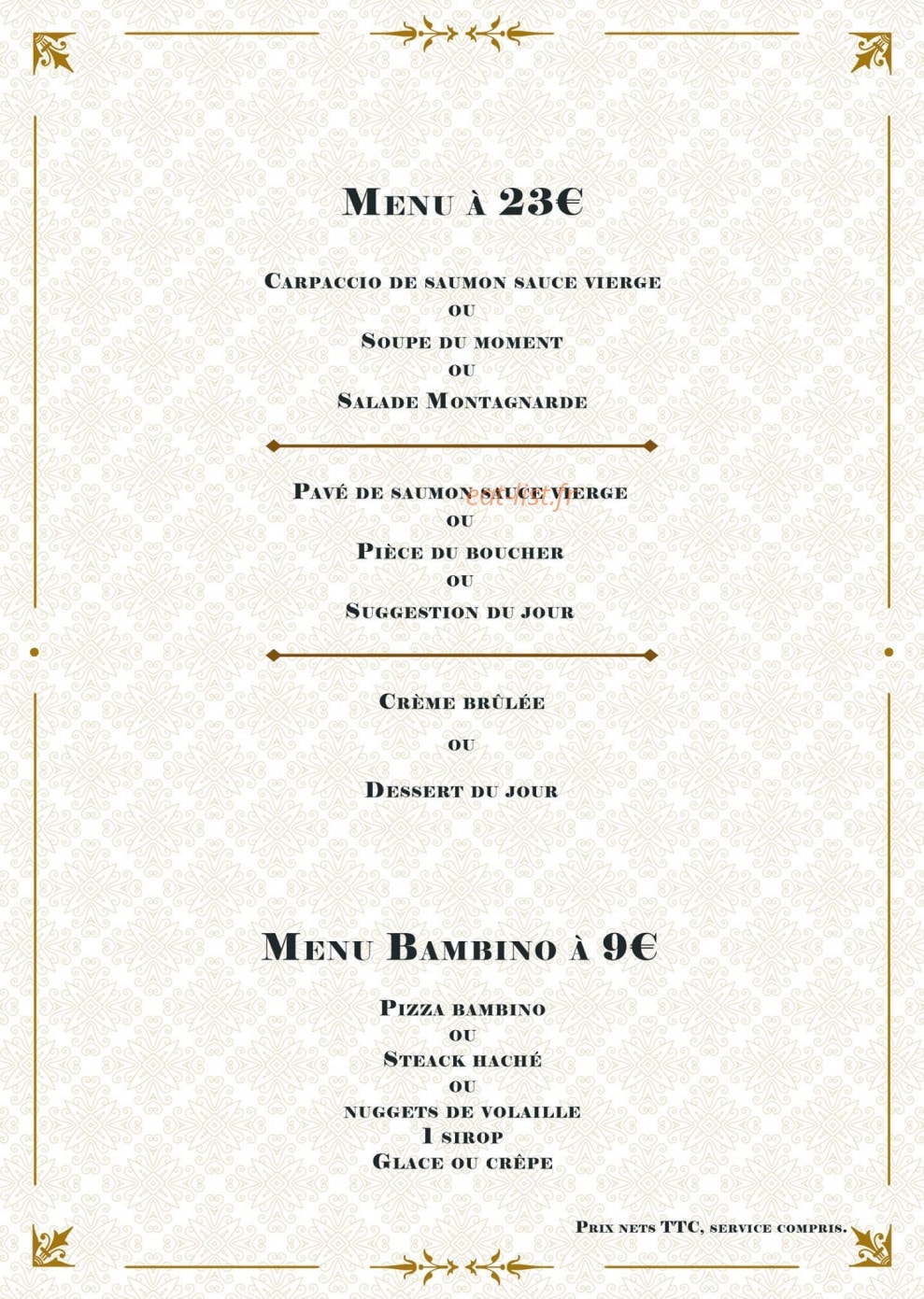 La renaissance à Barjac - menu et photos
