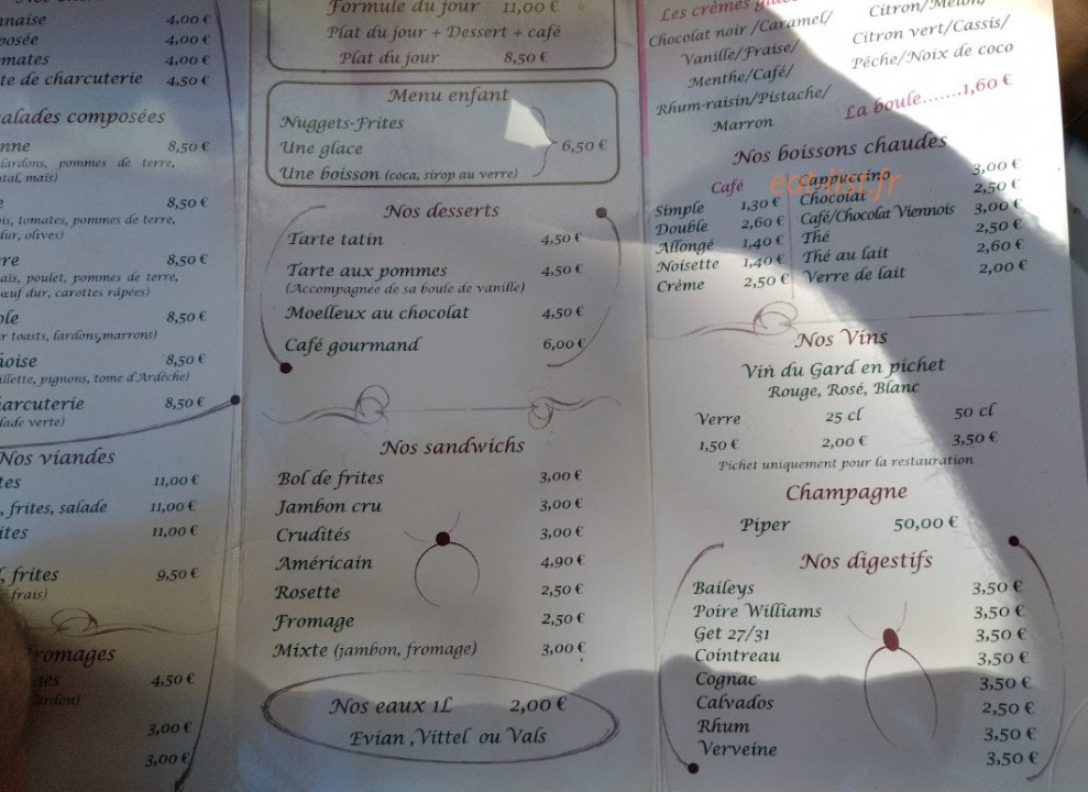 Brasserie du Pont Neuf à Saint Ambroix - menu et photos